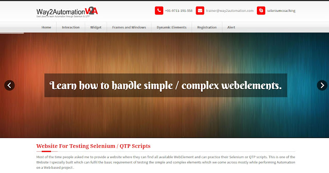 12. http://www.way2automation.com/demo.html